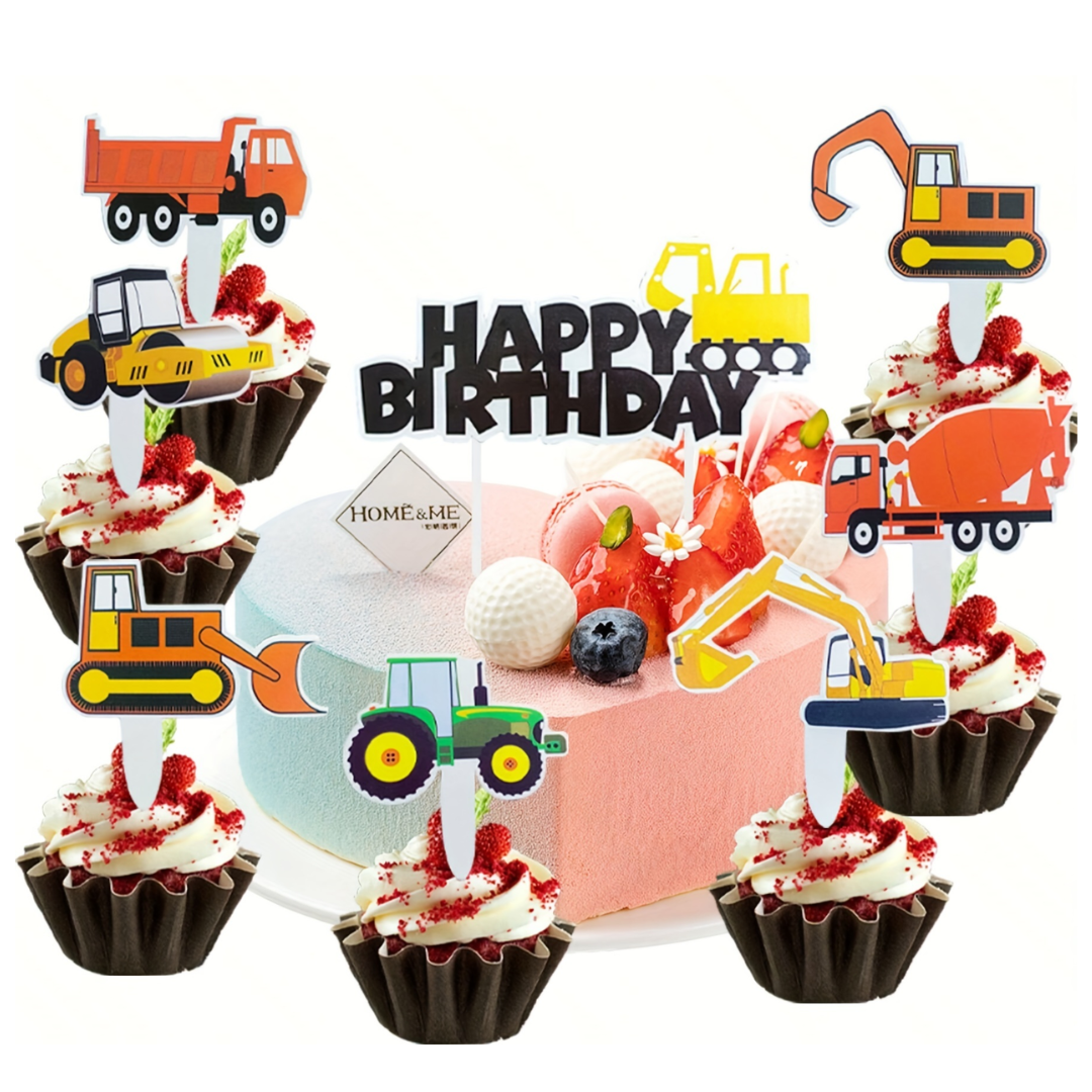 Construction Theme Cake Topper – Party Supplies