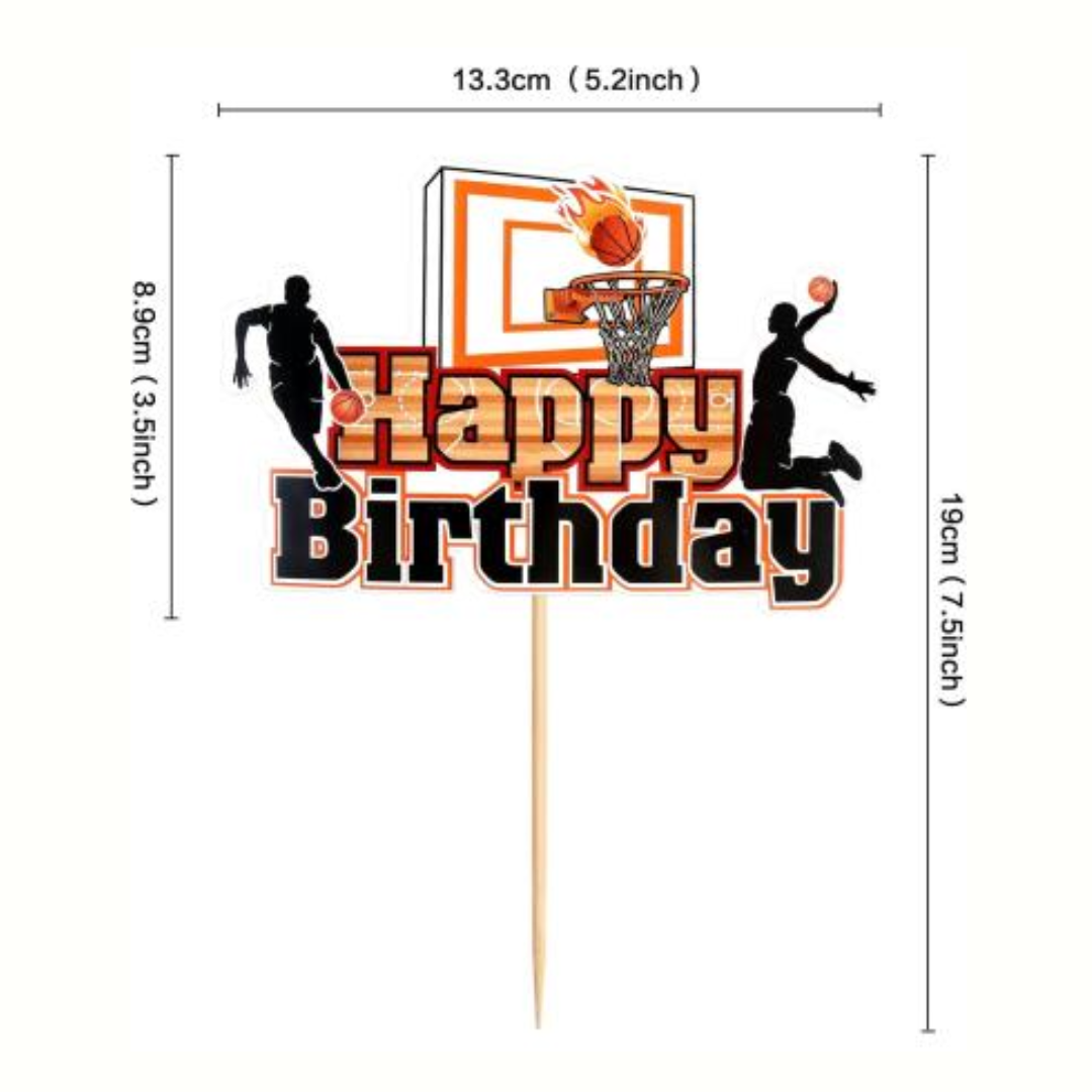 Basketball Theme Cake Topper – Party Supplies